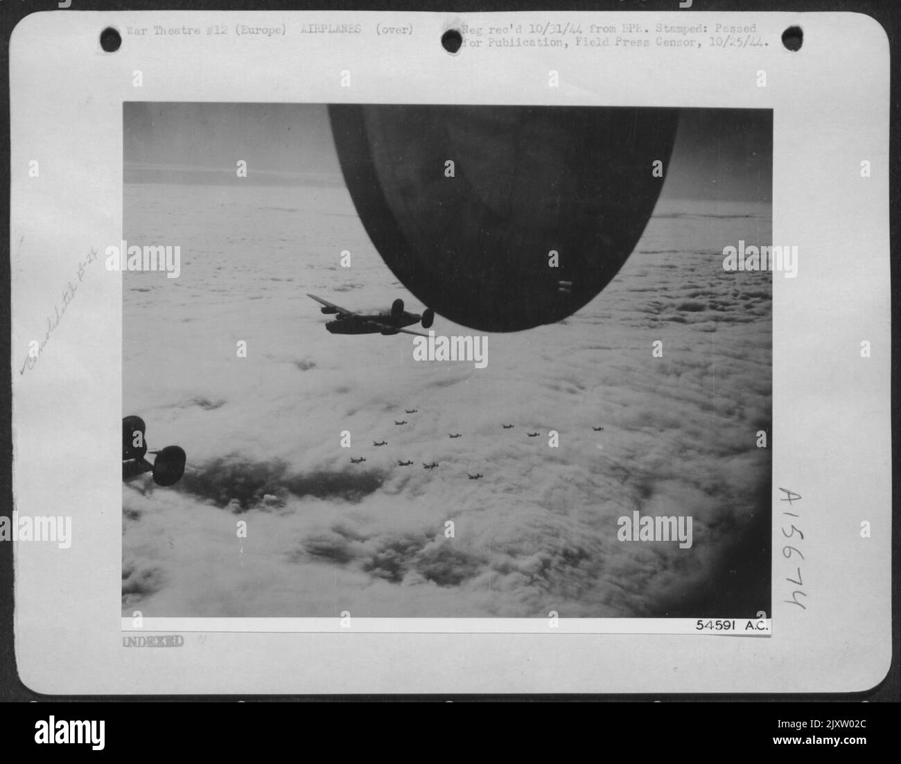 EUROPE-These Consolidated B-24 Liberators of the 8th Air force fly toward their target for the ...