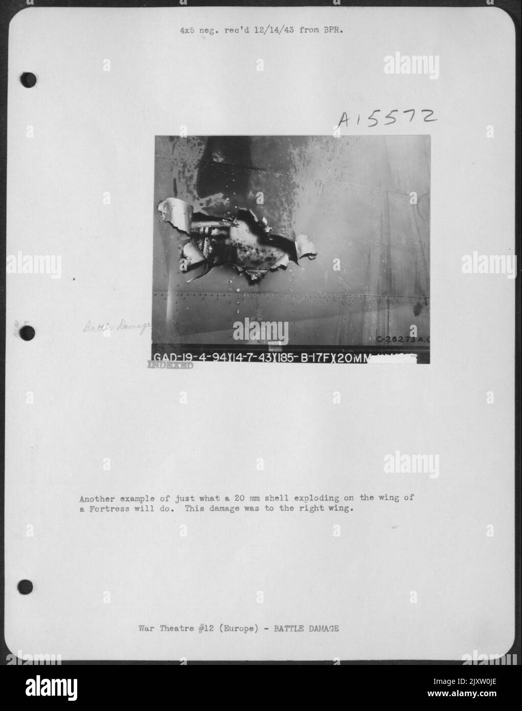 Another example of just what a 20 mm shell exploding on the wing of a ...