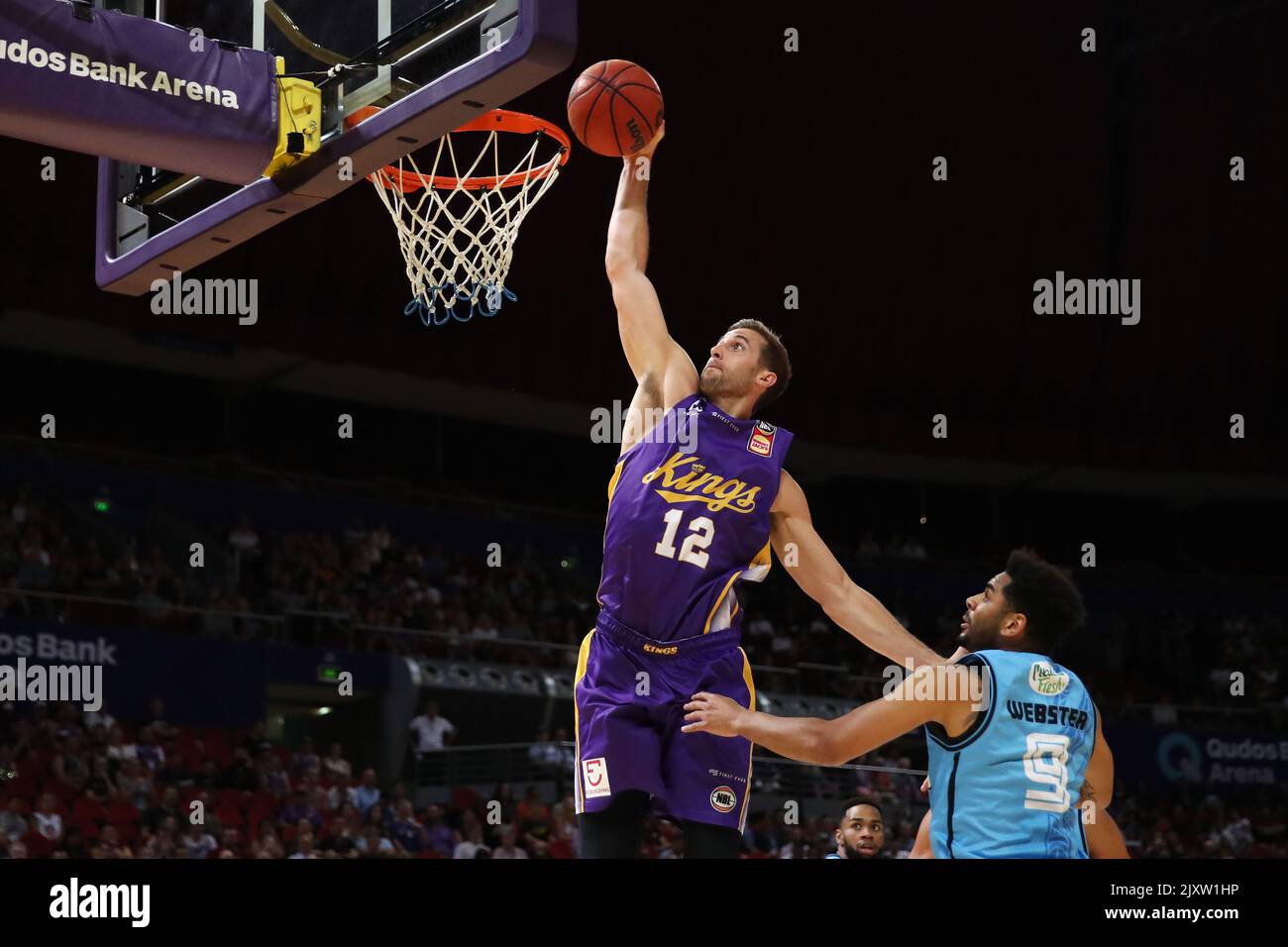 David Wear of the Kings shoots during the Round 13 NBL match between ...