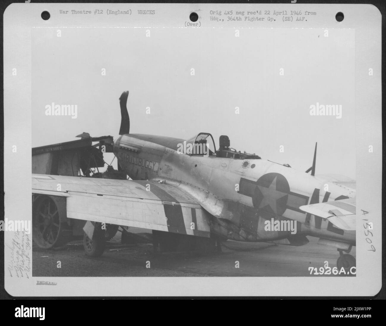 Wreckage Of The North American P-51 'G.I. Buzz Buggy' (A/C 14703) Of ...