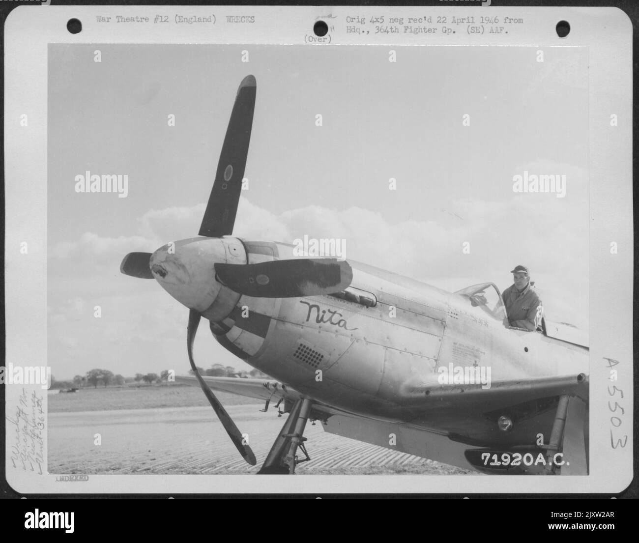 Damaged Propellers Of The North American P-51 'Nita' (A/C 13825 ...