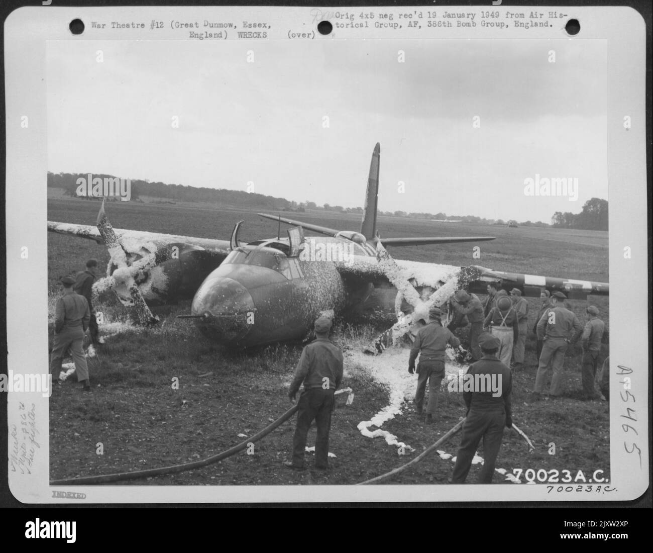 Fire-Fighters Of The 386Th Bomb Group Used Foamite To Extinguish The ...