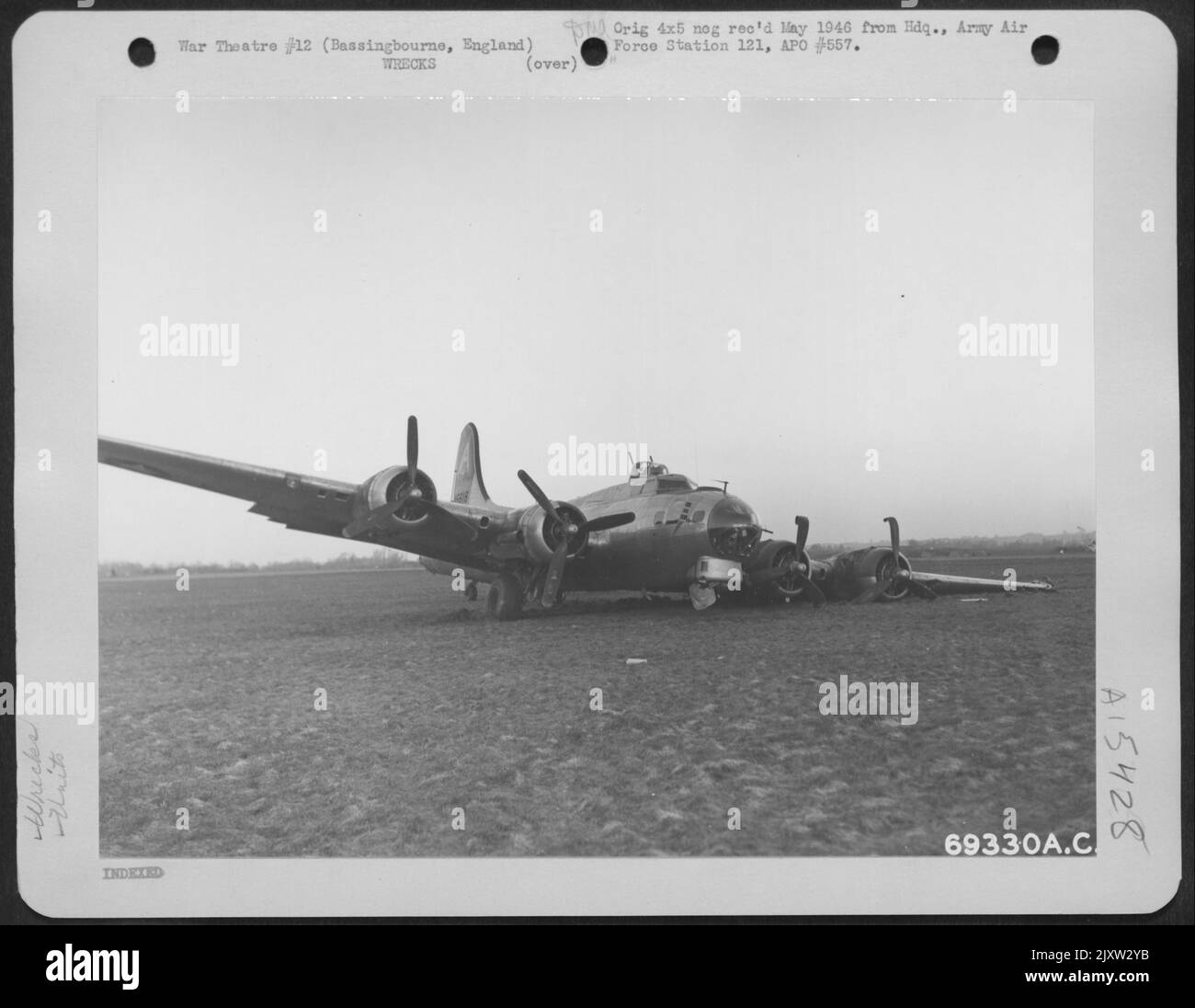 Wreck Of The Boeing B-17 "Flying Fortress" At The 91St Bomb Group Base ...