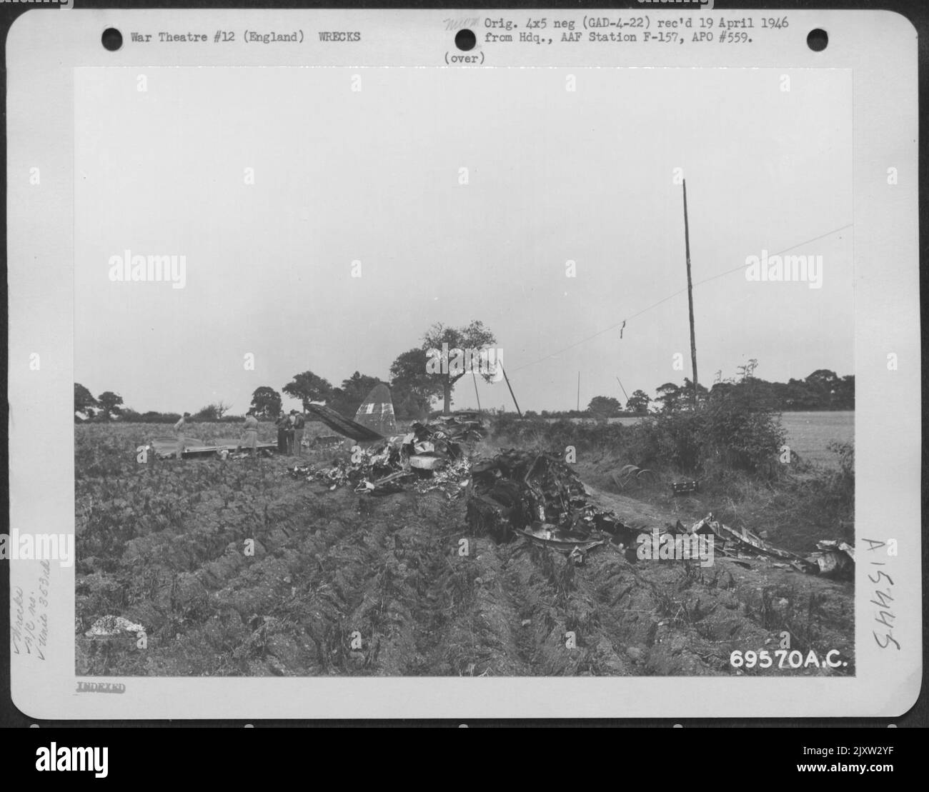 Wreckage Of Republic P-47 (A/C 42-8475) Of The 353Rd Fighter Group ...