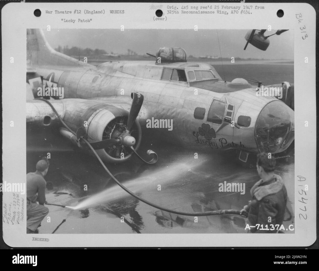 Men Of The 527Th Bomb Squadron, 379Th Bomb Group, Battle A Blaze In The ...