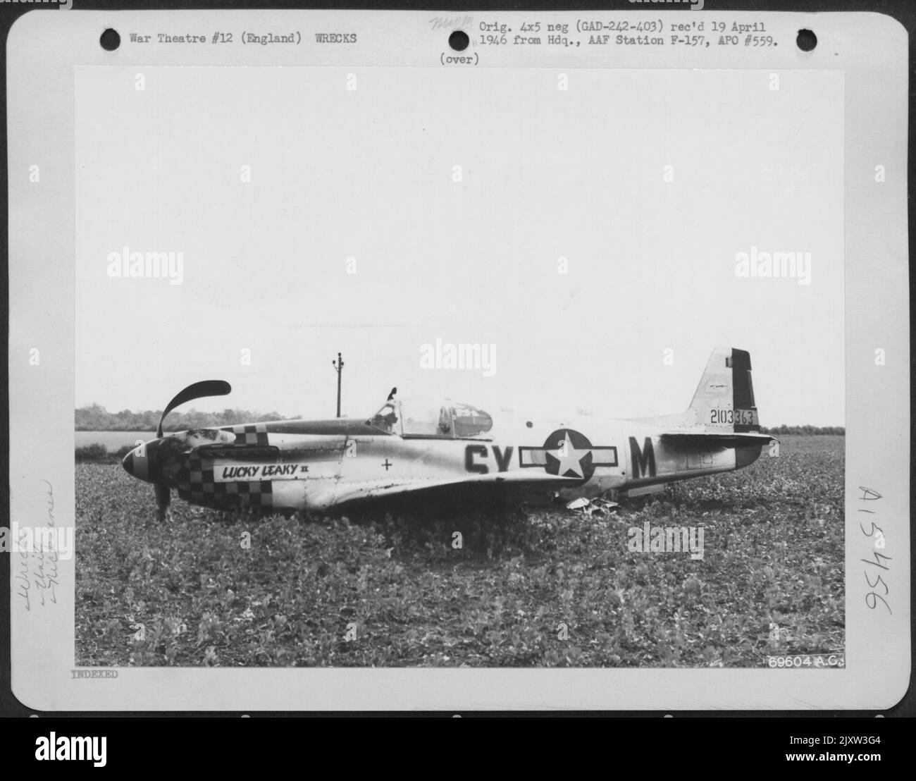 Wreckage Of The North American P-51 'Lucky Leaky Ii' (A/C 2103363) Of ...