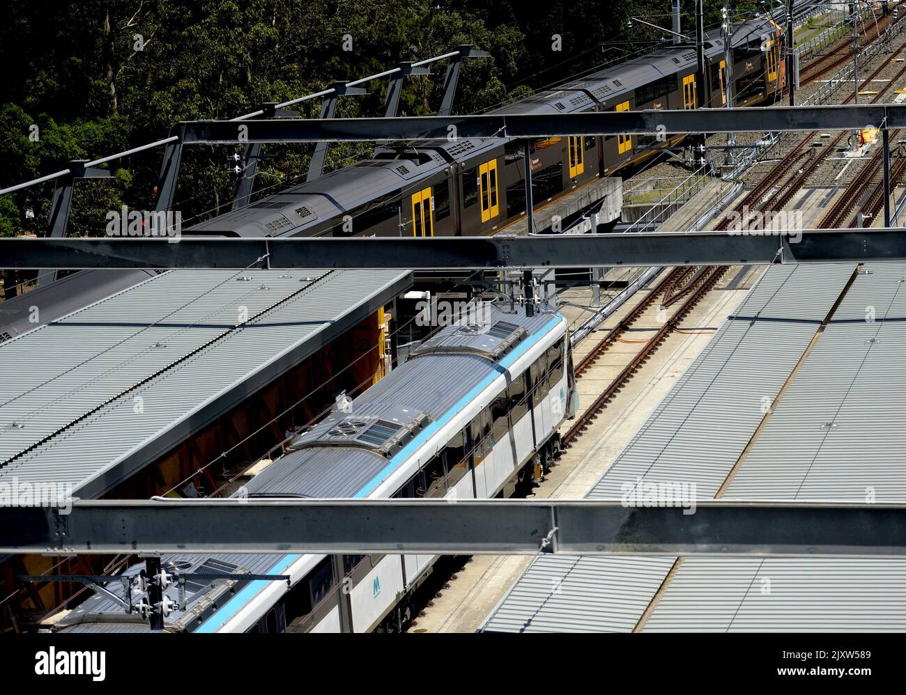 Australia's first driverless metro train is seen at Chatswood station ...