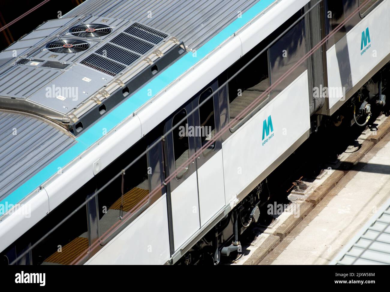 Australia's first driverless metro train is seen at Chatswood station ...