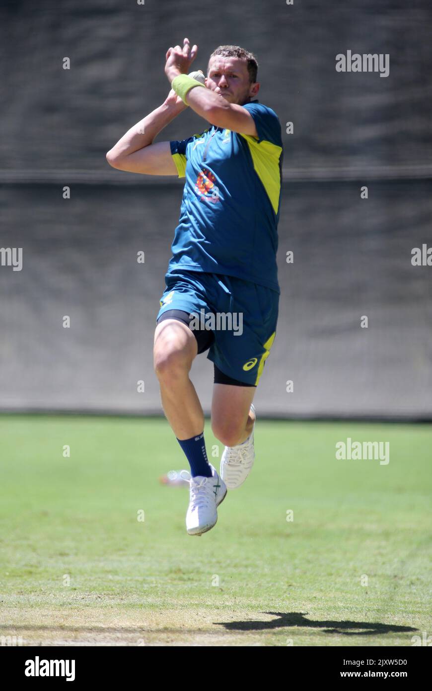 Peter Siddle is seen during an Australian cricket team training session ...