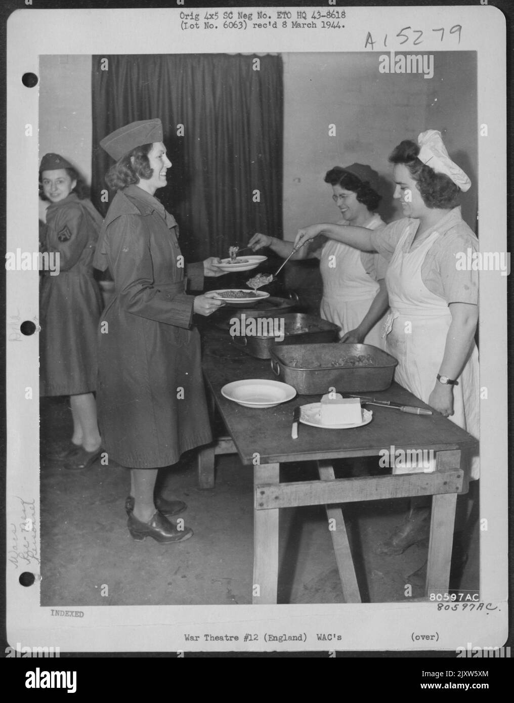 2 Wac Cooks, Cpl. Alice E. Slater Of Fort Wayne, Ind., And Sgt. Lora P ...