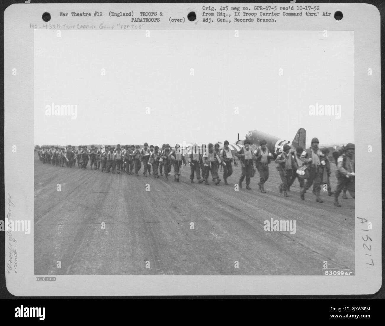 Fully Equipped 'Troops Of The Air' March In Formation Toward Their ...