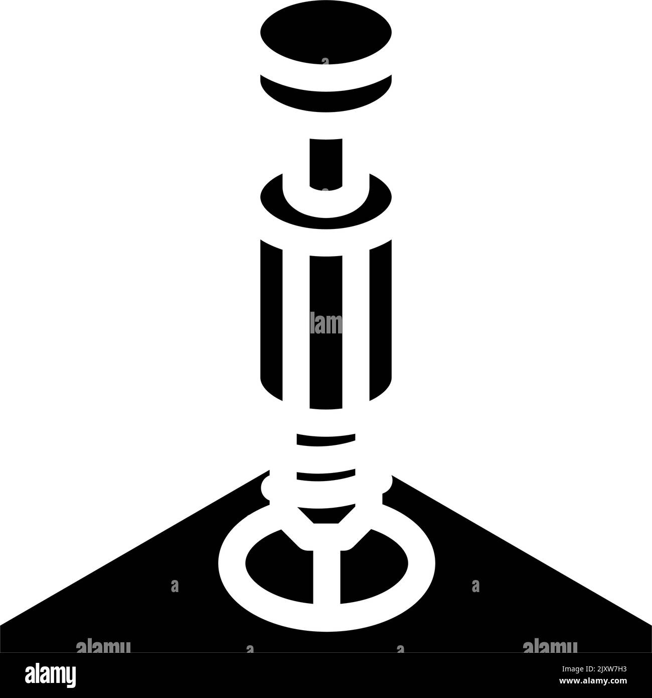 insert metal screw assembly furniture glyph icon vector illustration ...