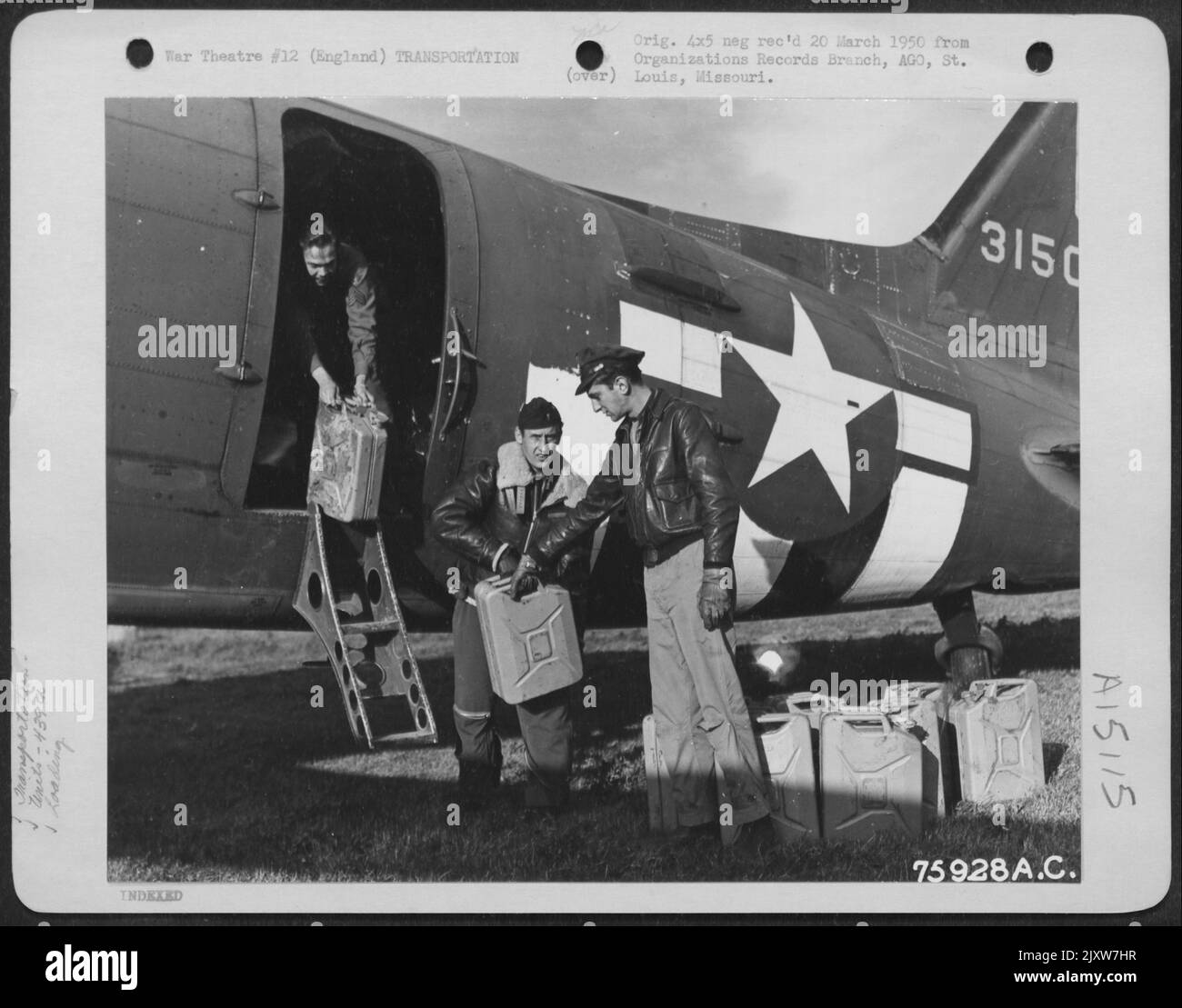 Members Of The 439Th Troop Carrier Group Load Gas Tanks On A Douglas C ...