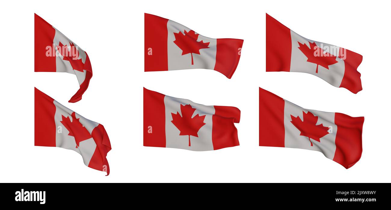 Canada flag, Canada flag collection, Flags of different shaped 6 flag ...