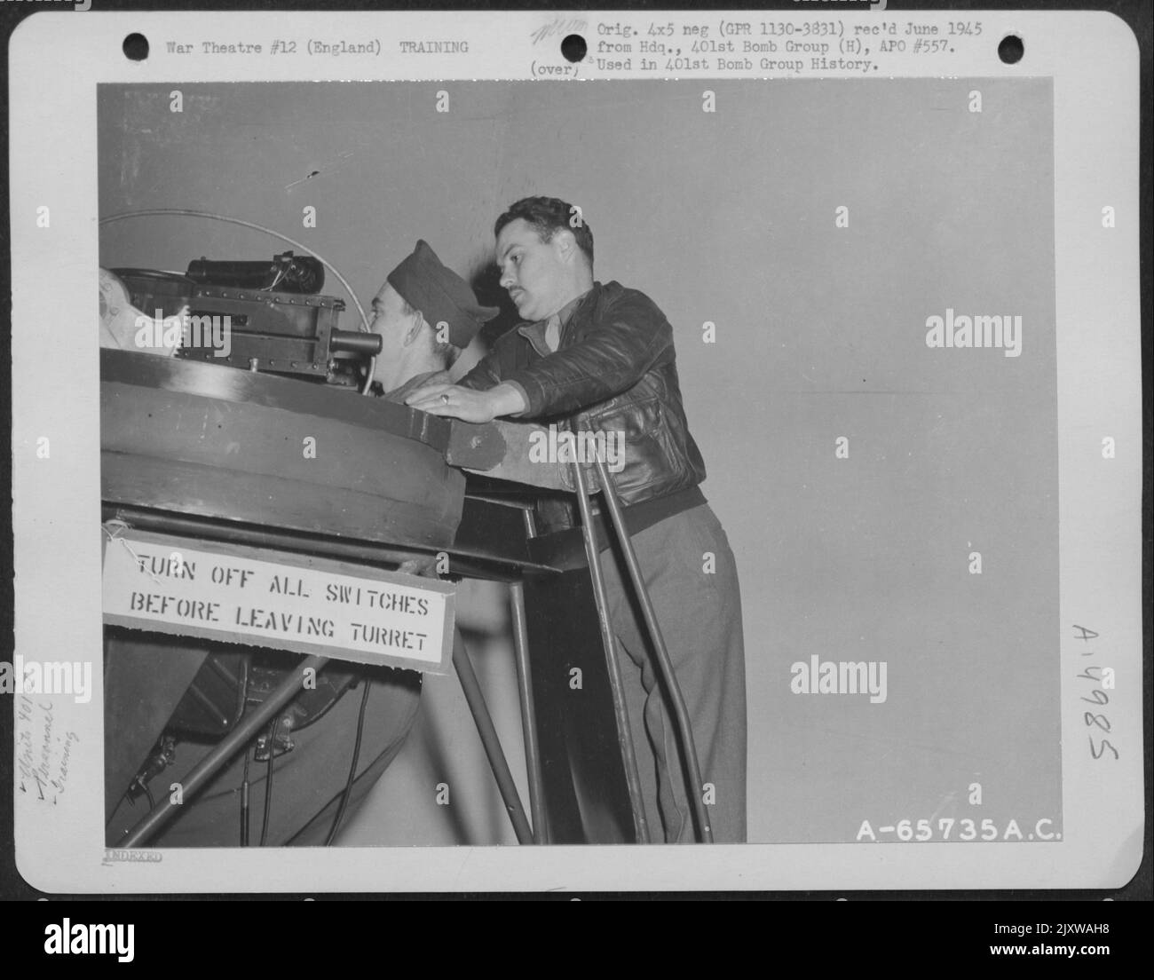 Aviation gunnery Black and White Stock Photos & Images - Alamy