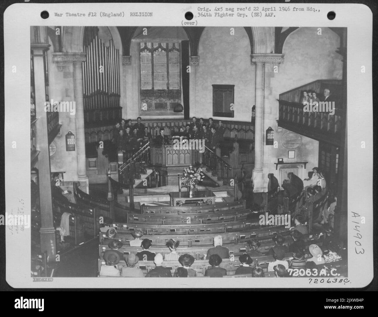 A Chaplain And A Choir Of The 364Th Fighter Group, 67Th Fighter Wing ...