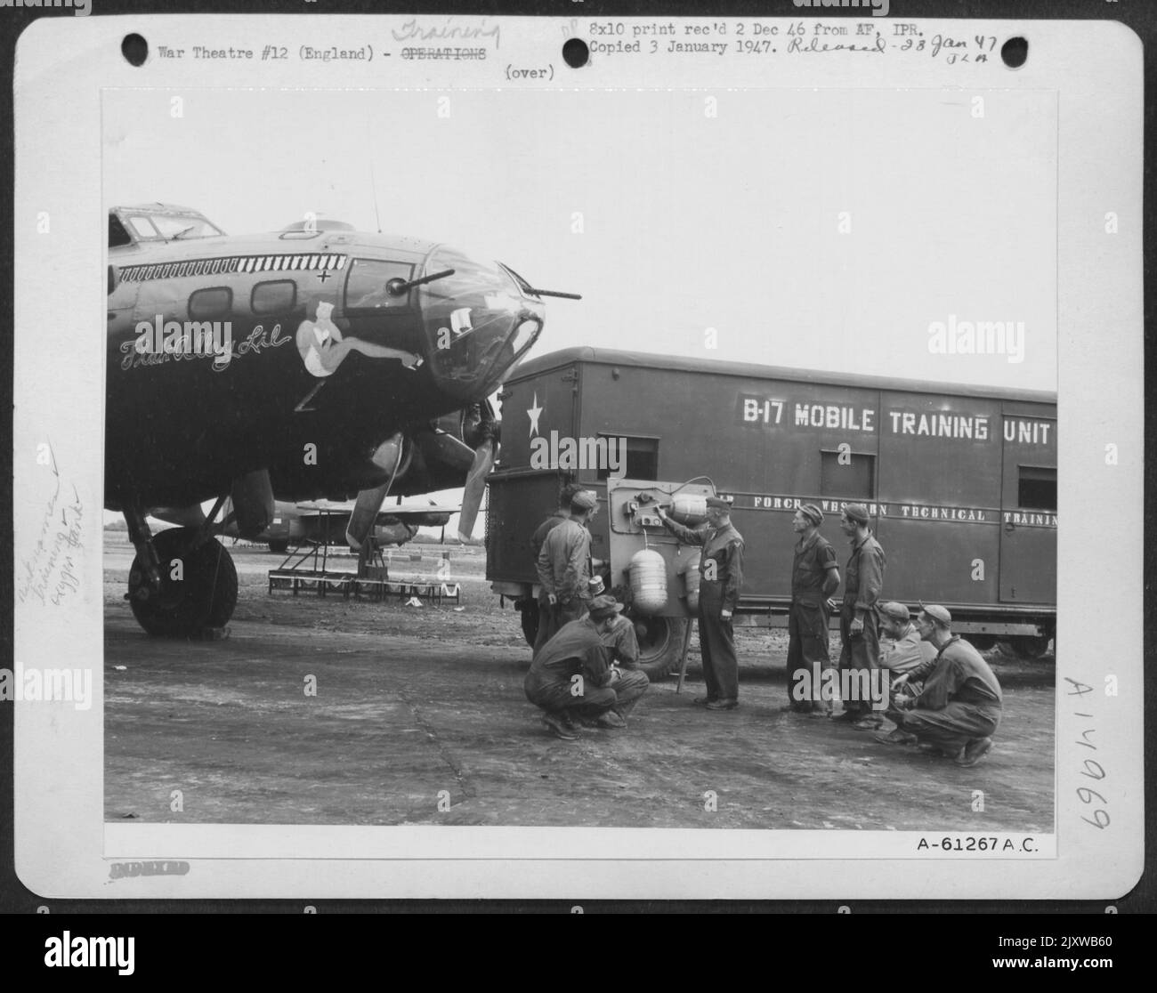 Boeing B-17 "Flying Fortress" 'Flak Alley Lil' Looks Down On A Mobile ...