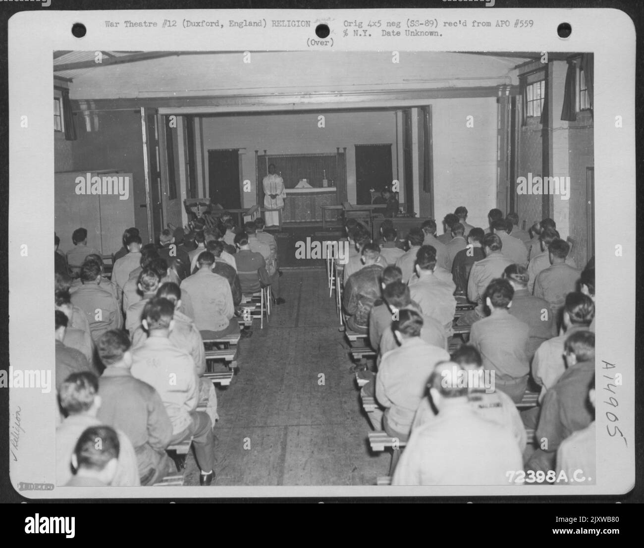 Members Of The 8Th Air Force Attend Catholic Mass On 23 July 1944 At ...
