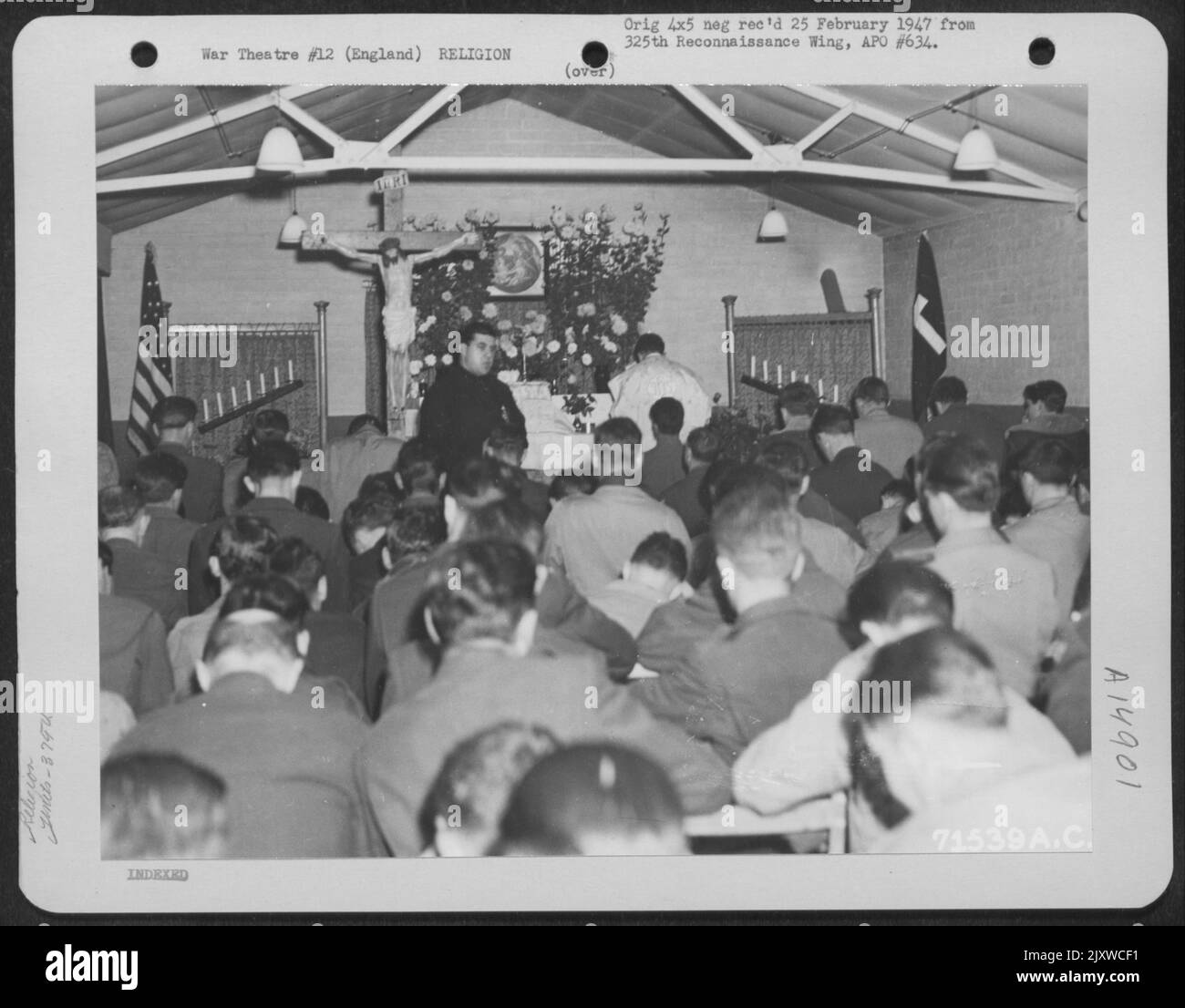 Members Of The 379Th Bomb Group Attend Catholic Servicesin The Chapel ...