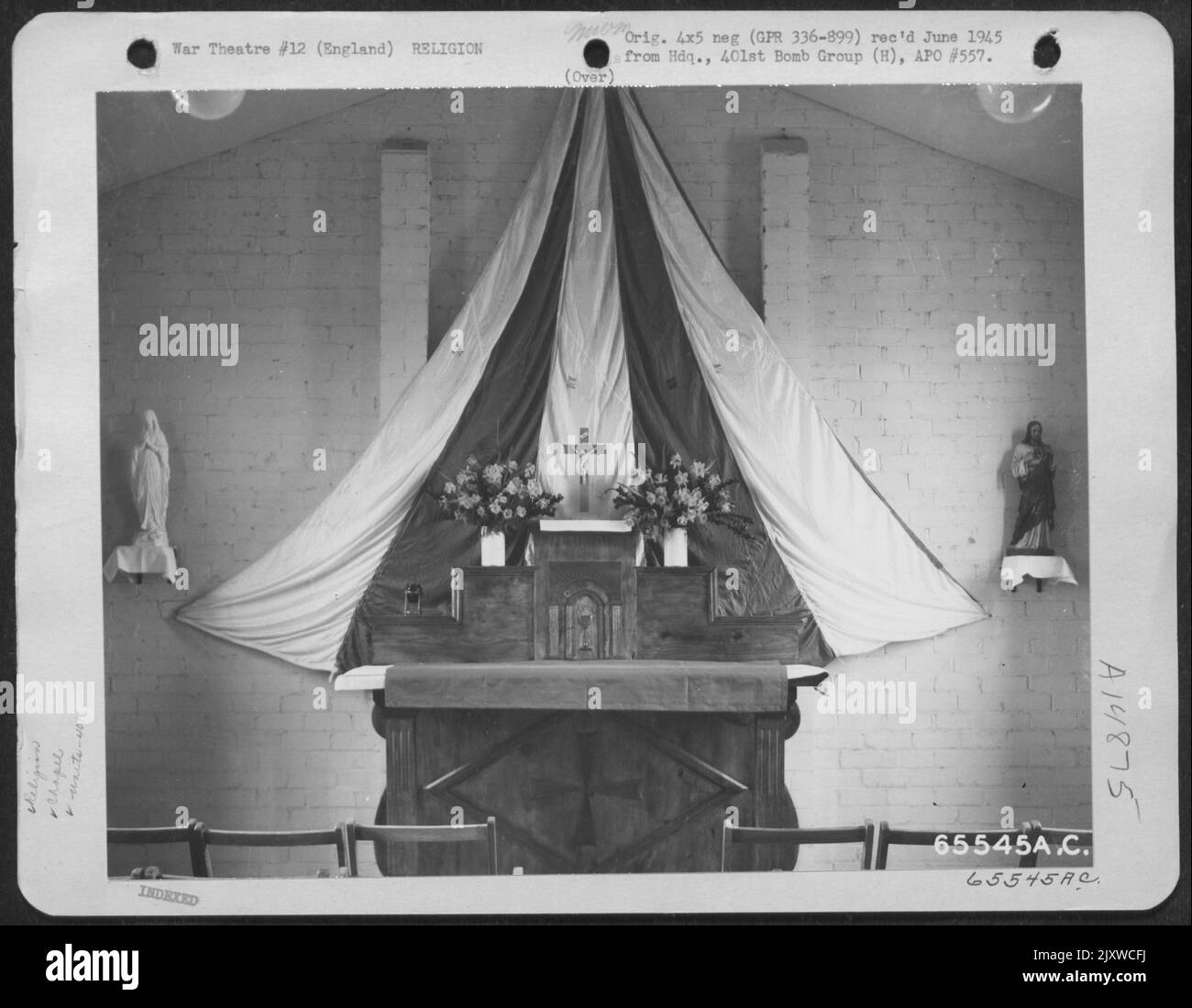 401St Bomb Group Chapel Altar At An 8Th Air Force Base In England. 29 ...