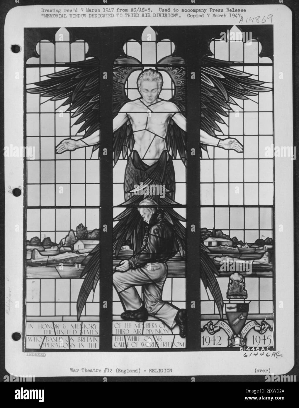 Memorial Window Dedicated To 3Rd Air Division. Memorial Window At ...