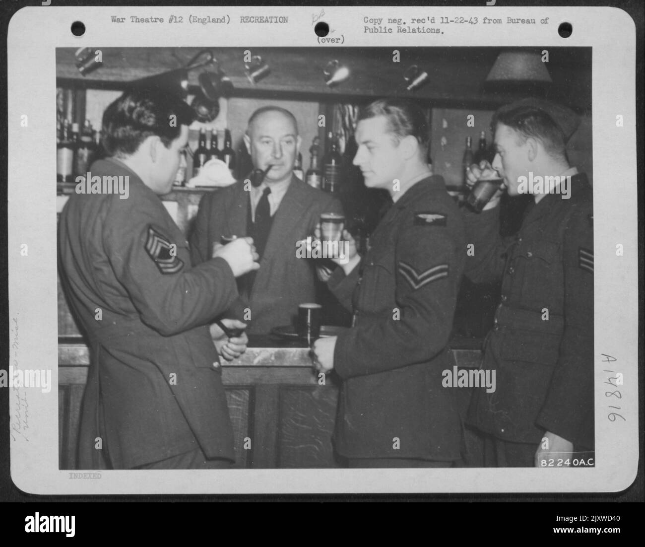8Th Bomber Command Airman And Members Of The Royal Air Force Enjoy A ...