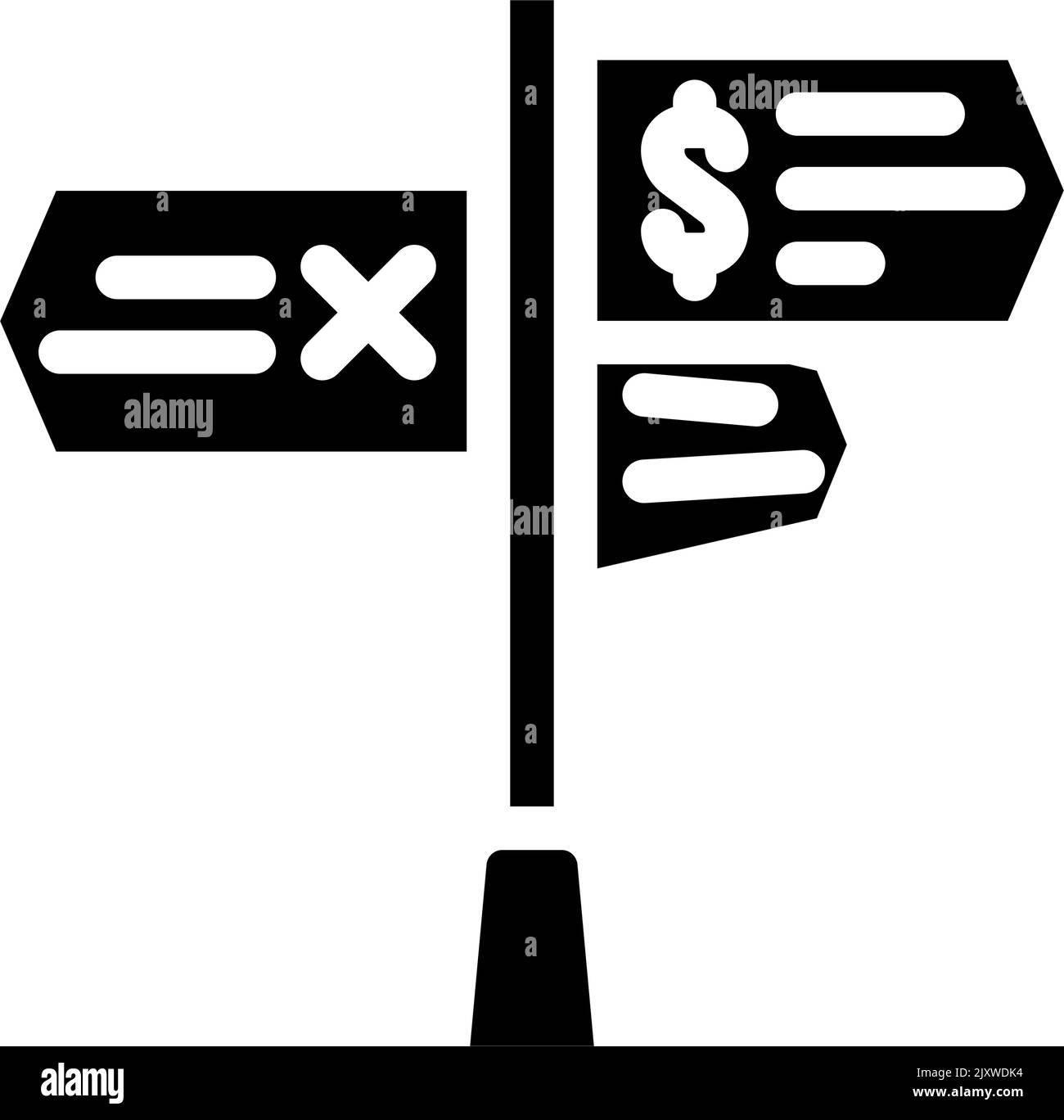 way choice business ethics glyph icon vector illustration Stock Vector ...