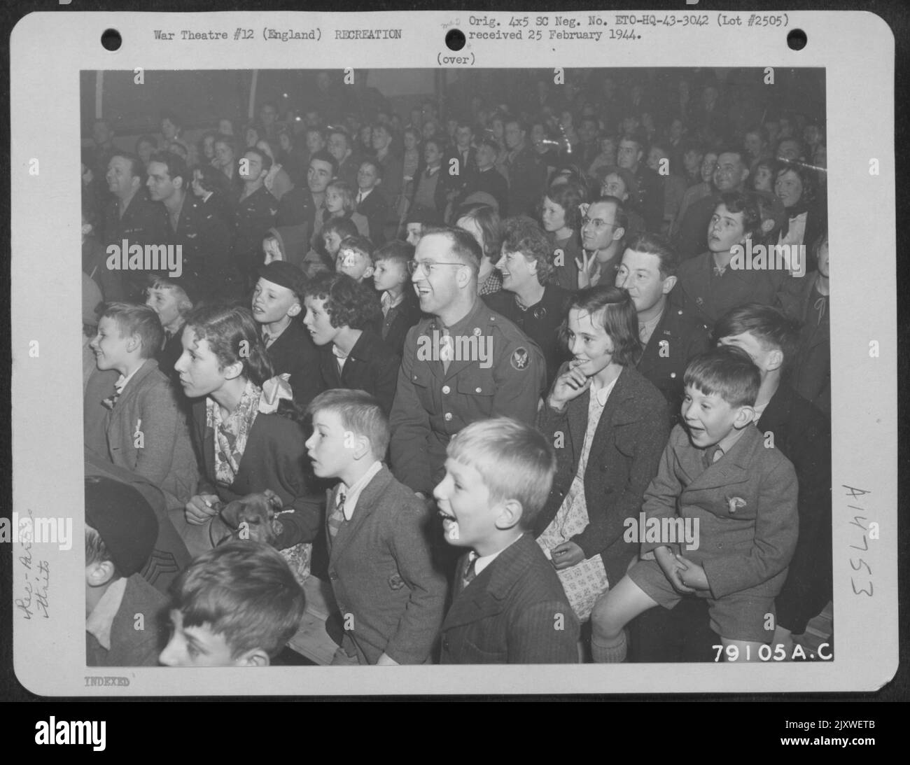 British Children Are Entertained By A Movie During An Easter Party ...