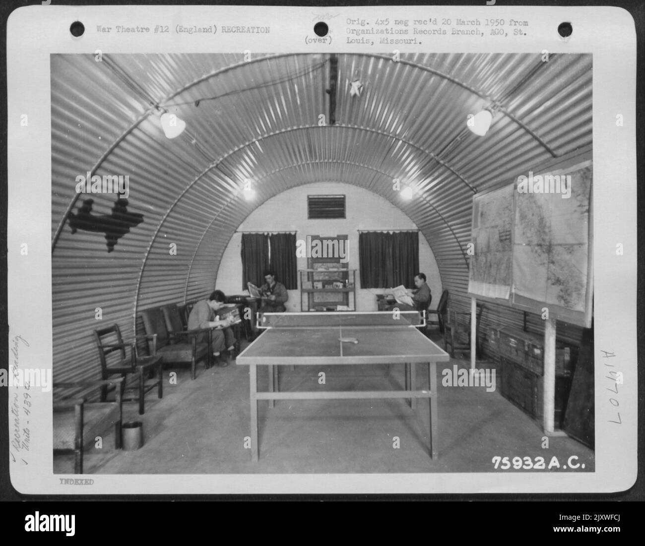 Members Of The 439Th Troop Carrier Group Relax In The 'Day Room' At An ...