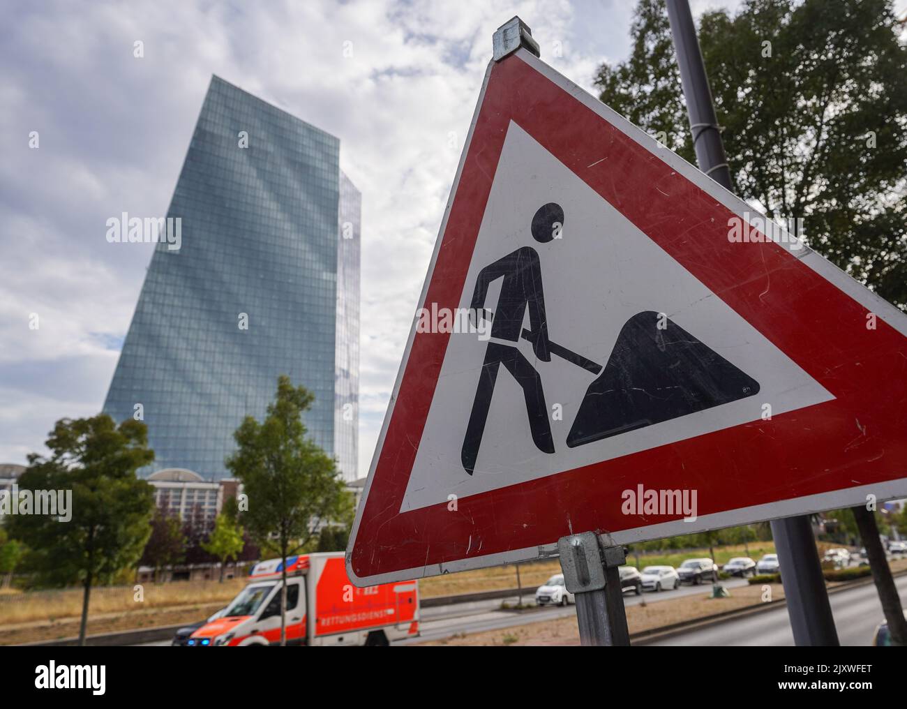 07 September 2022, Hessen, Frankfurt/Main: The European Central Bank ...
