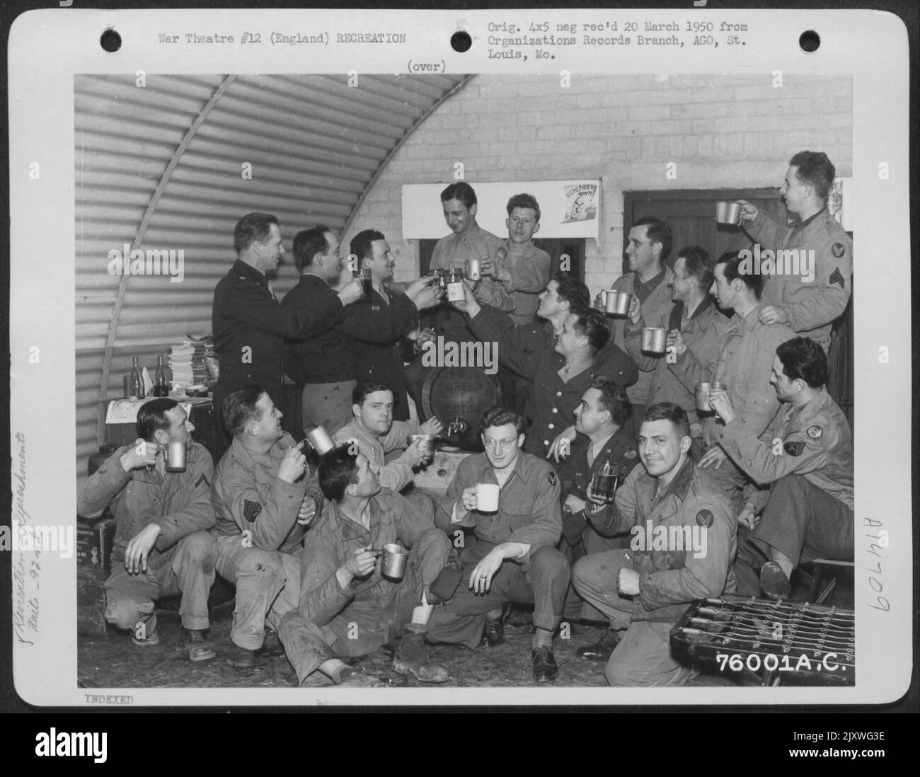 Members Of The 92Nd Bomb Group Enjoy Refreshments At An Airbase ...
