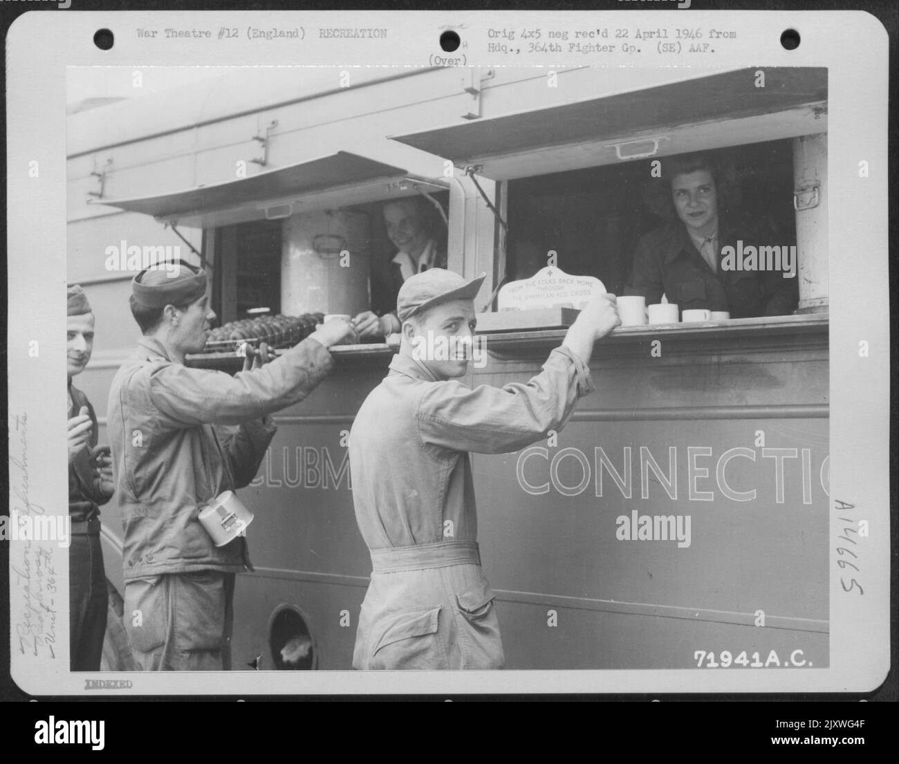 Gis Of The 364Th Fighter Group, 67Th Fighter Wing, Are Served Doughnuts ...
