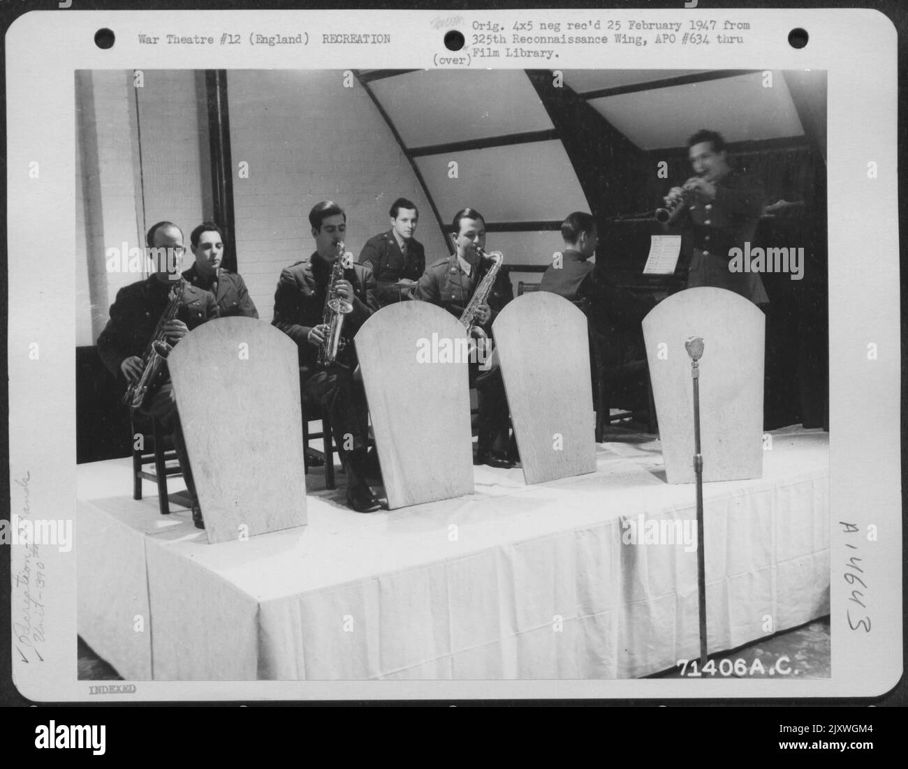 A Band Provides Musical Entertainment For The 390Th Bomb Group ...
