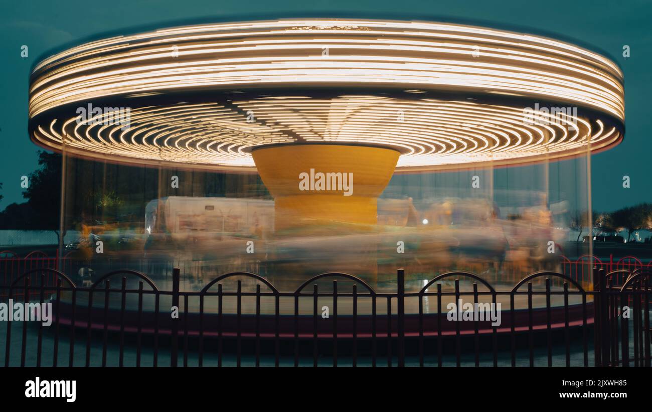 Kids Mini Amusement Rides | Small Theme Park rides Stock Photo - Alamy