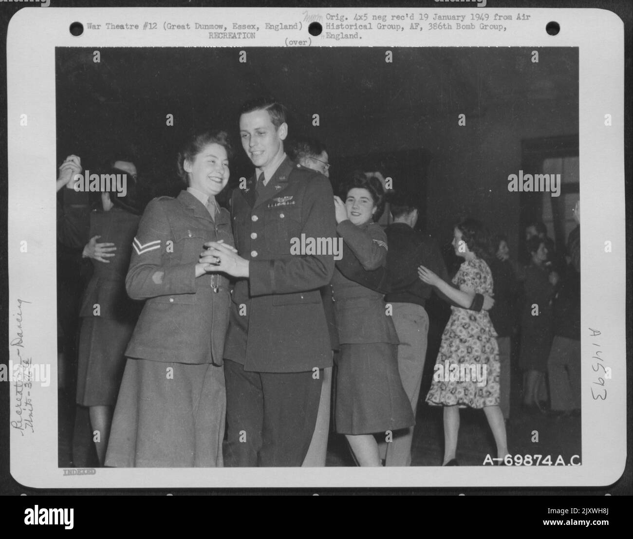 Usaf And Raf Officers And Their Partners Have Refreshments At The Anglo ...
