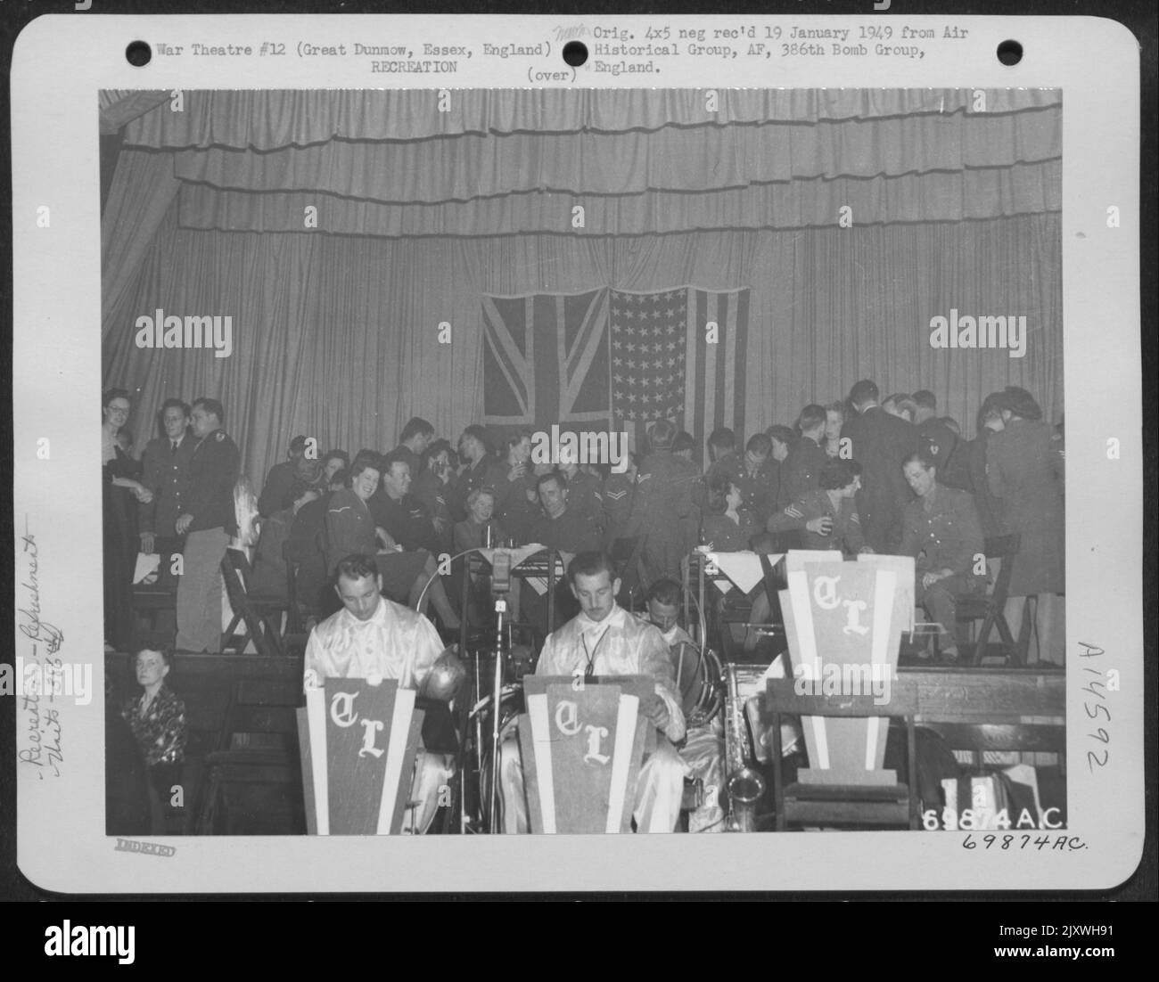 Usaf And Raf Officers And Their Partners Have Refreshments At The Anglo ...
