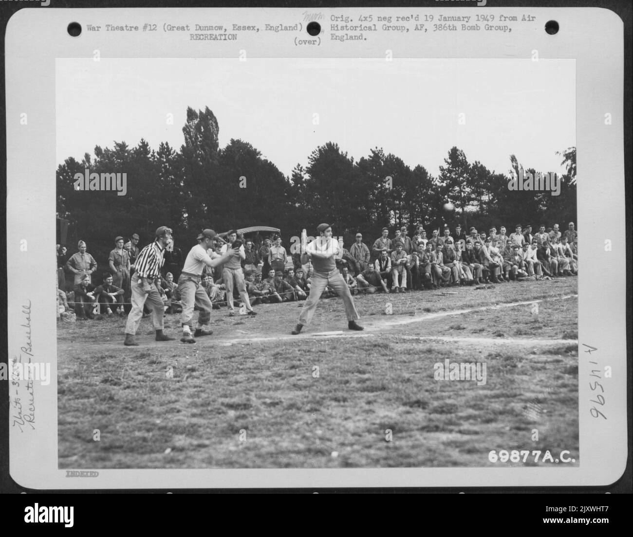 Men Of The 386Th Bomb Group Compete For Championship At A Baseball Game ...