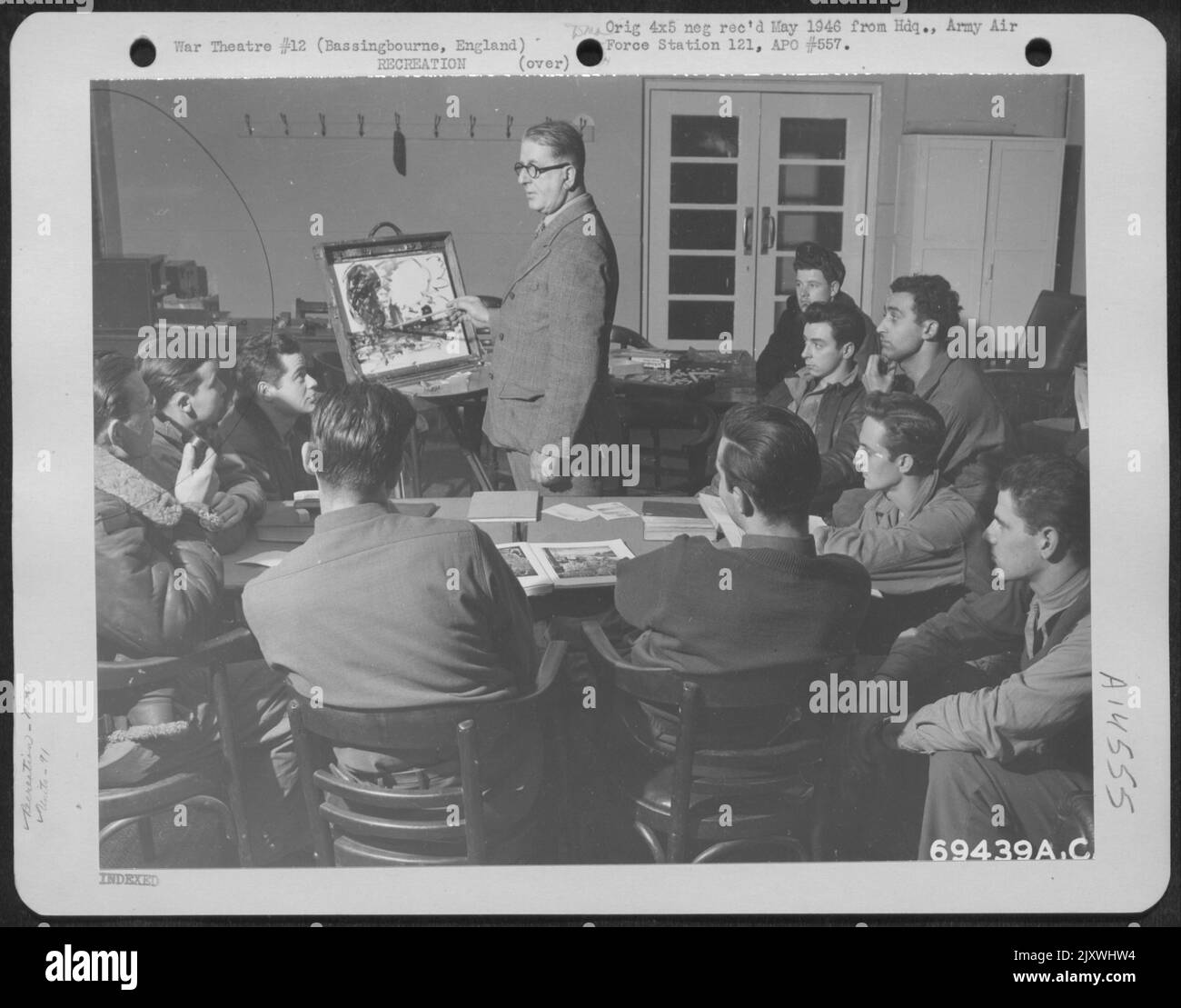 An Instructor Gives His Students A Few Pointers During An Art Class At ...