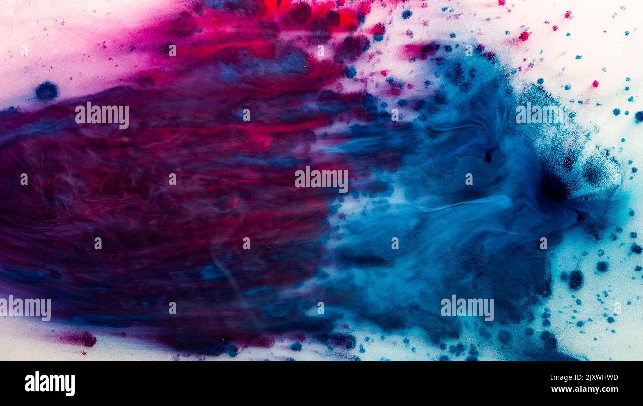 ink splatter colorful art background blue pink red Stock Photo - Alamy