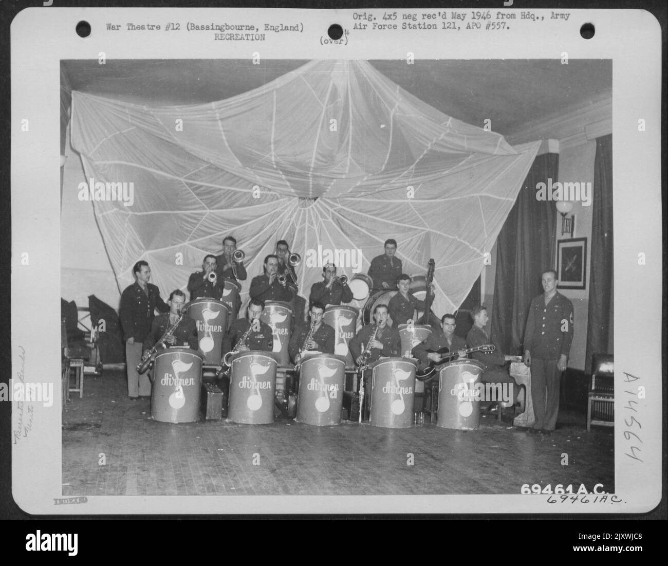 The 91St Bomb Group Band "The Airmen" Plays Favorite Numbers For Men ...