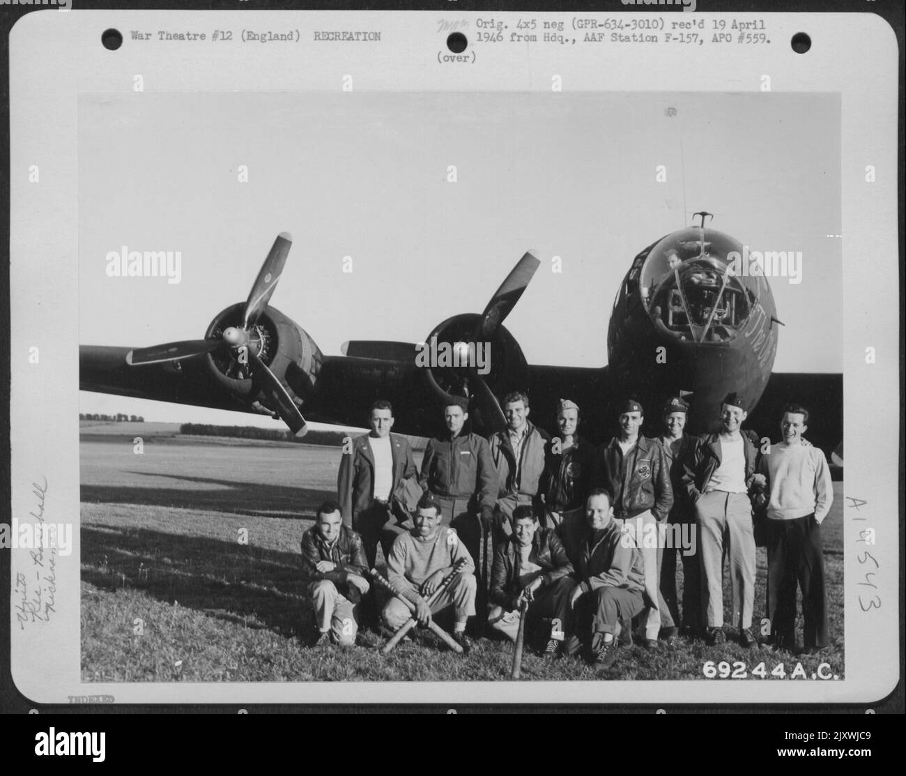 Officers Of The 353Rd Fighter Group, Who Make Up The Officers' Baseball ...