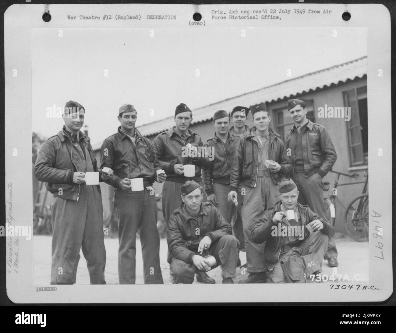Crew Of The 96Th Bomb Group Enjoy Coffee And Doughnuts After Returning ...