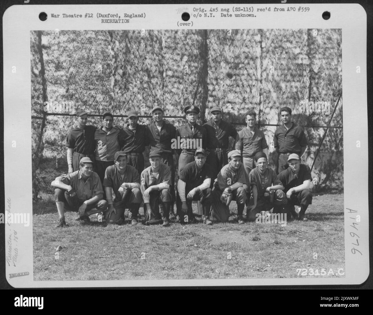 Members Of The Baseball Team Of The 78Th Fighter Group Pose For The ...