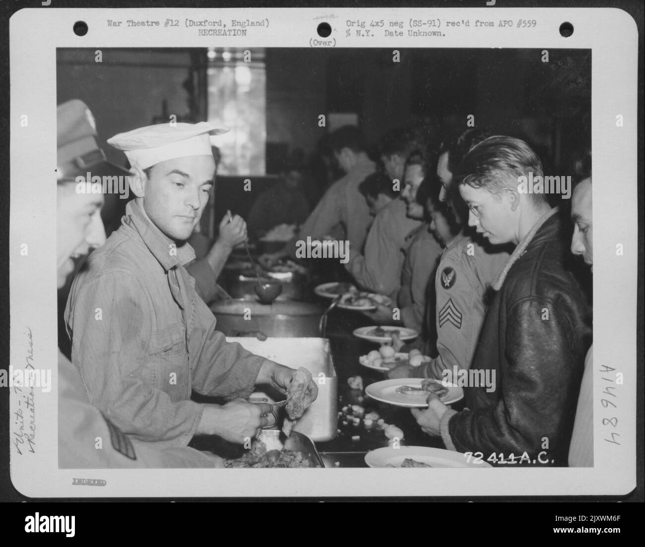 Members Of The 78Th Fighter Group Are Served 'Chow' In The Mess Hall At ...