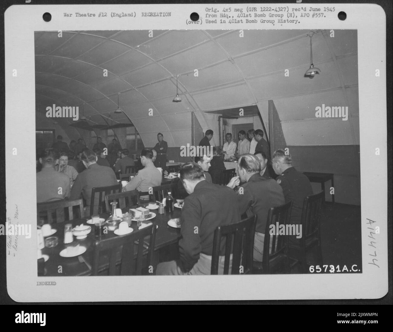 Officers Of The 401St Bomb Group Enjoy A Well-Prepared Meal In The ...