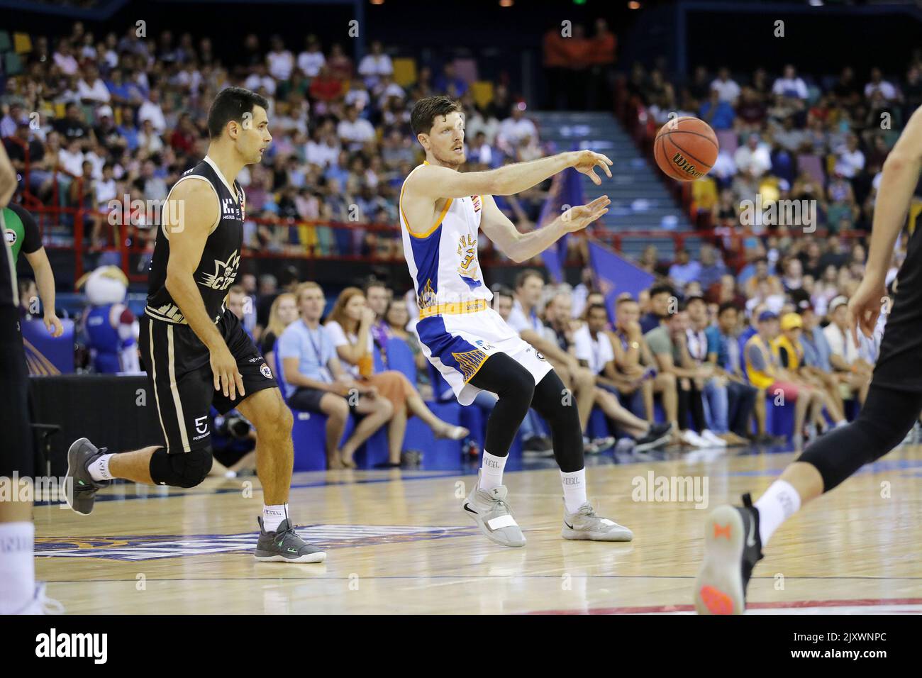 Cameron Gliddon of the Bullets in action during the Round 15 NBL match ...