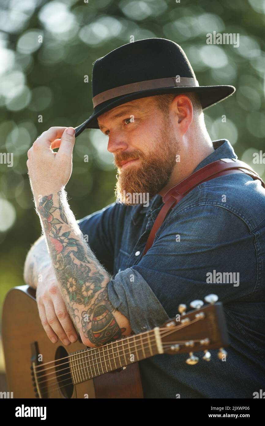 Andrew Swift poses during the 47th Tamworth Country Music Festival in ...