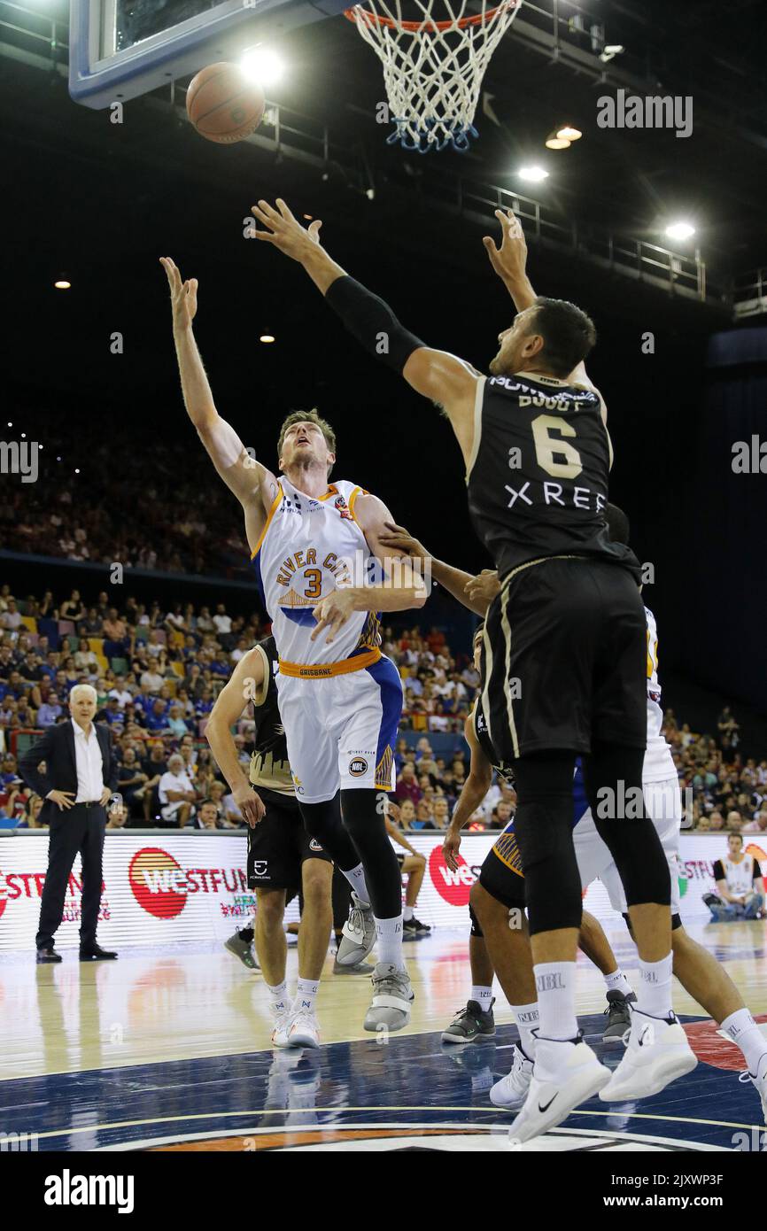 Cameron Gliddon of the Bullets in action during the Round 15 NBL match ...