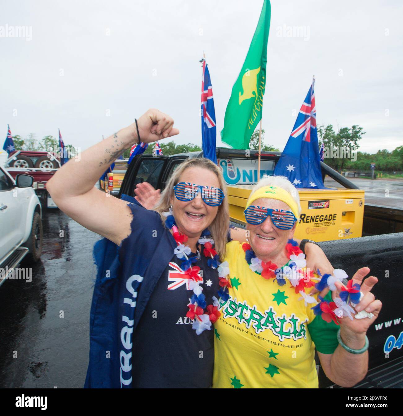 Debbie Cotton (left) and her Mother Mary Wunsch pose for a photograph ...