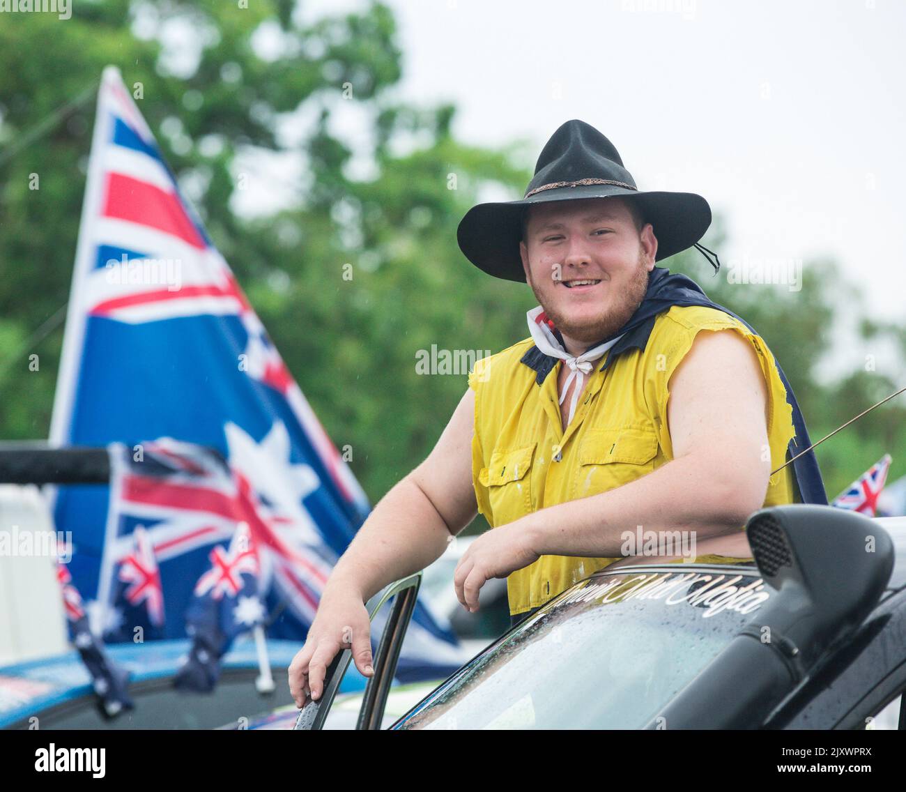 Cameron Brody is seen during Australia Day Ute Run in Darwin, Saturday ...